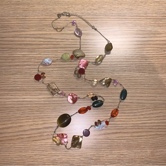 Lia Sophia | Jewelry | Lia Sophia Maggie Necklace Abalone Jade Jasper ...